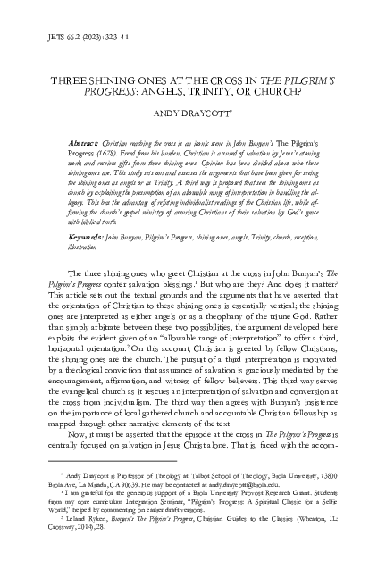 (PDF) THREE SHINING ONES AT THE CROSS IN THE PILGRIM'S PROGRESS: ANGELS ...