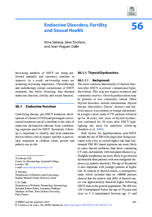 (PDF) Endocrine Disorders, Fertility and Sexual Health