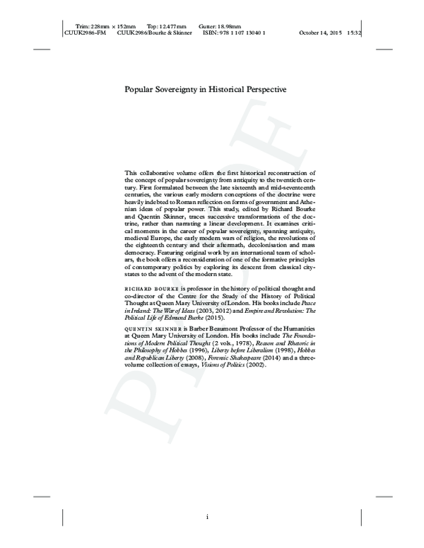 (PDF) Popular Sovereignty in Historical Perspective