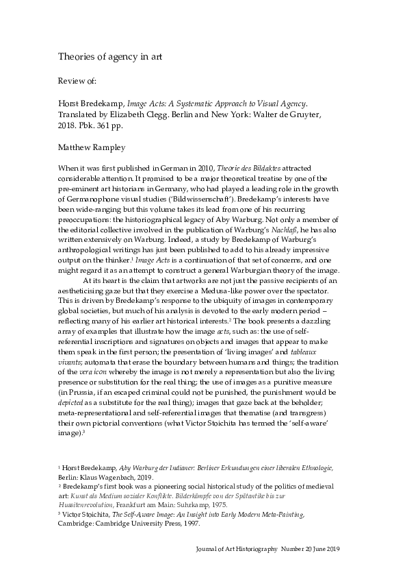 (PDF) Theories of agency in art