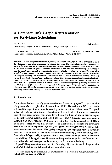 (PDF) A compact task graph representation for real-time scheduling