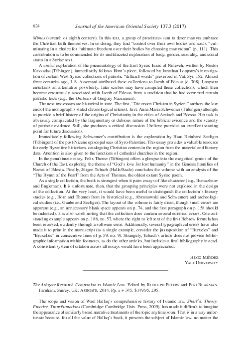 (PDF) Ashgate Research Companion to Islamic Law. Edited by Rudolph ...