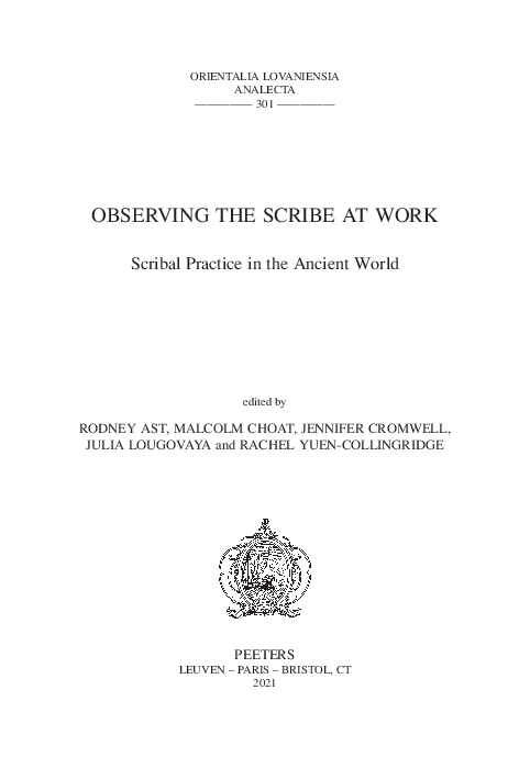 (PDF) Saving the Ivory Tower from Oblivion: The Role of Scribes in ...