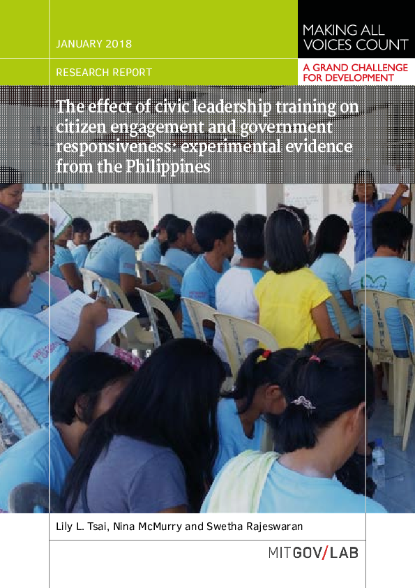 (PDF) The effect of civic leadership training on citizen engagement and ...