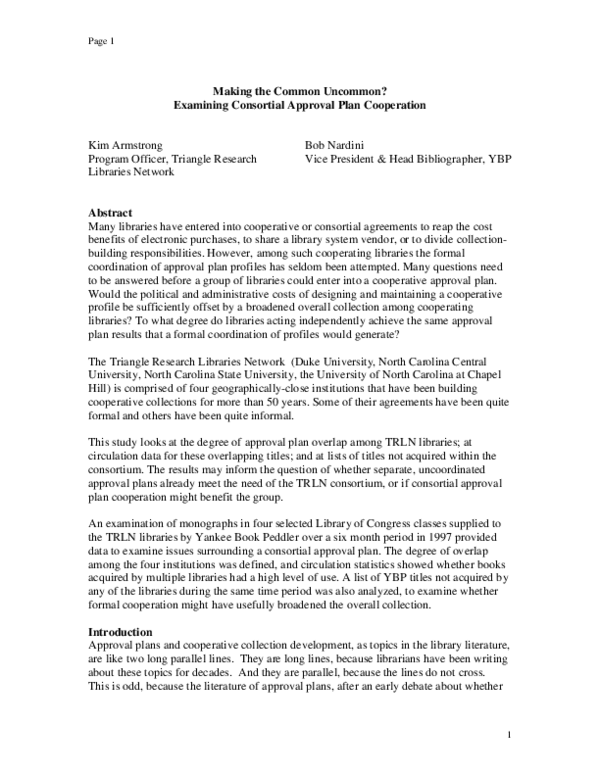 (PDF) Making the Common Uncommon? | Kim Armstrong - Academia.edu