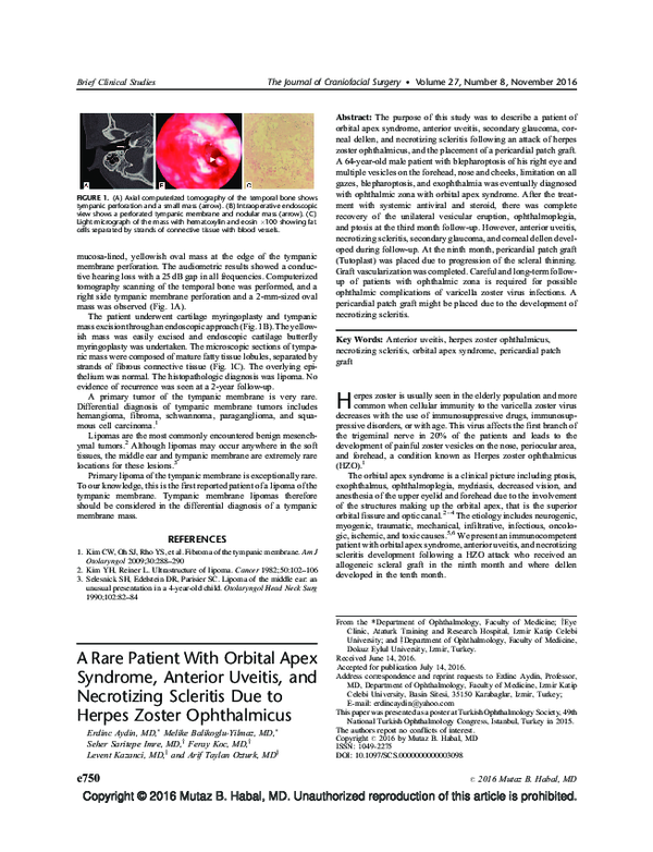 (PDF) A Rare Patient With Orbital Apex Syndrome, Anterior Uveitis, and ...