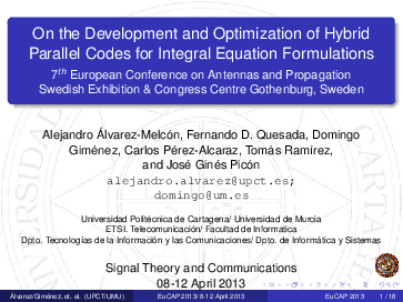 (PDF) On the development and optimization of hybrid parallel codes for ...