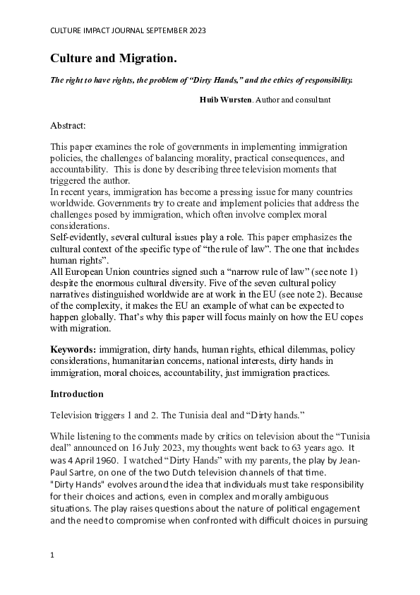 (DOC) Culture and Migration