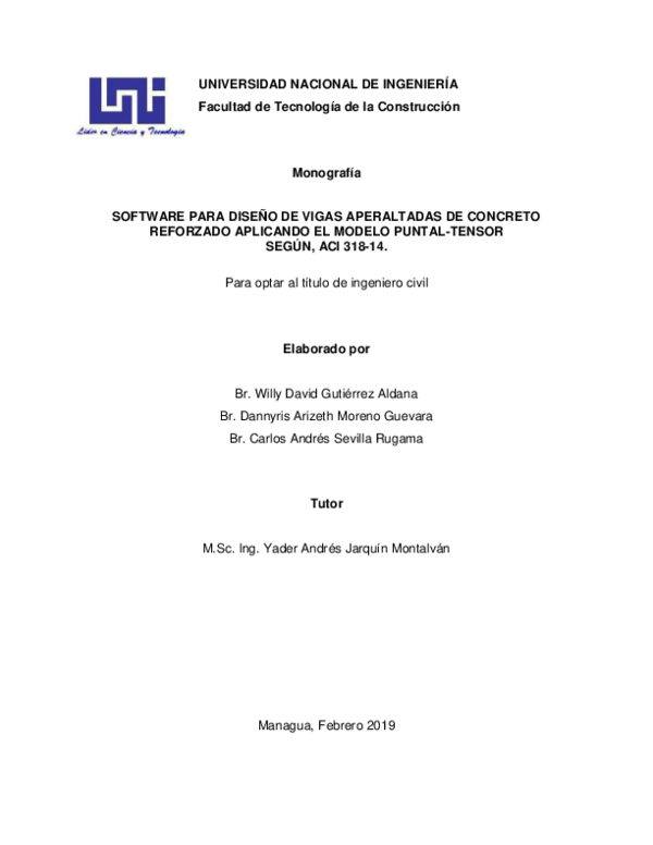 (PDF) Software para diseño de vigas aperaltadas de concreto reforzado ...
