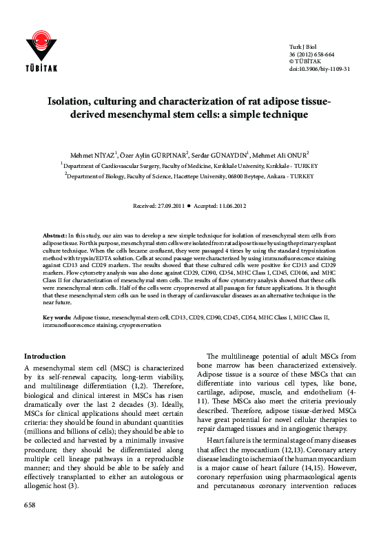(PDF) Isolation, culturing and characterization of rat adipose tissue ...
