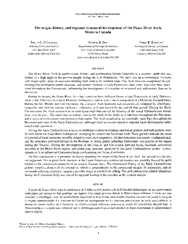 The origin, history, and regional structural development of the Peace ...