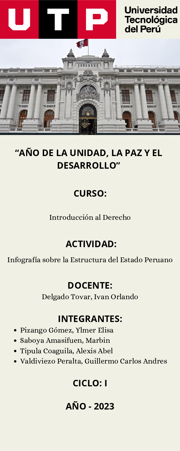 (PDF) Infografía sobre la Estructura del Estado Peruano