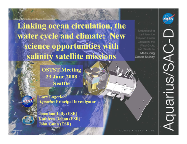 (PDF) Linking ocean circulation, the water cycle and climate: New ...