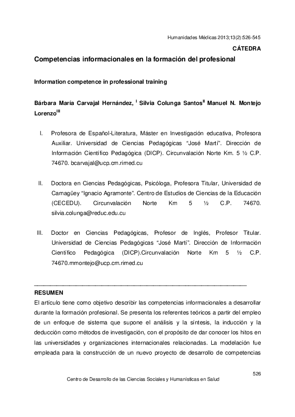 (PDF) Information competence in professional training