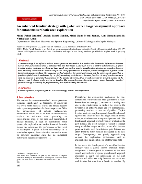 (PDF) An enhanced frontier strategy with global search target ...