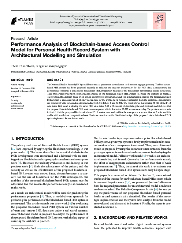 Pdf Blockchain Access Control For Health Records