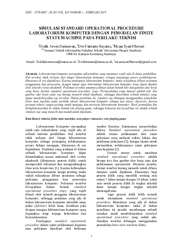 (PDF) Simulasi Standard Operational Procedure Laboratorium Komputer ...