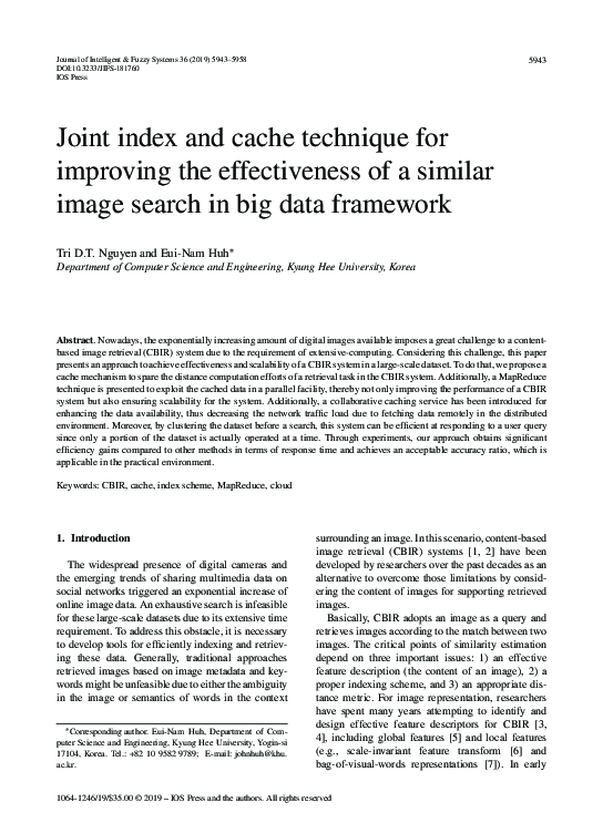 (PDF) Joint index and cache technique for improving the effectiveness of a similar image search ...