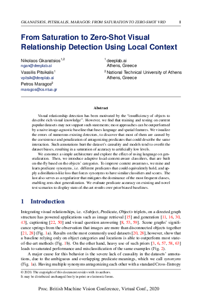 (PDF) From Saturation to Zero-Shot Visual Relationship Detection Using Local Context | Petros ...