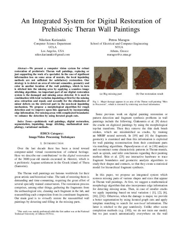 (PDF) An integrated system for digital restoration of prehistoric ...