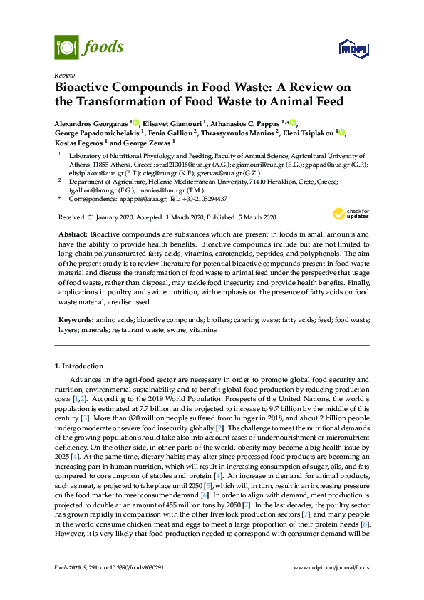 (PDF) Bioactive Compounds in Food Waste: A Review on the Transformation ...
