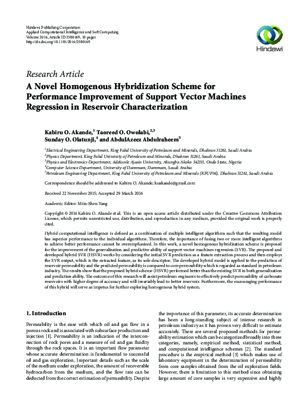 (PDF) A Novel Homogenous Hybridization Scheme for Performance Improvement of Support Vector ...