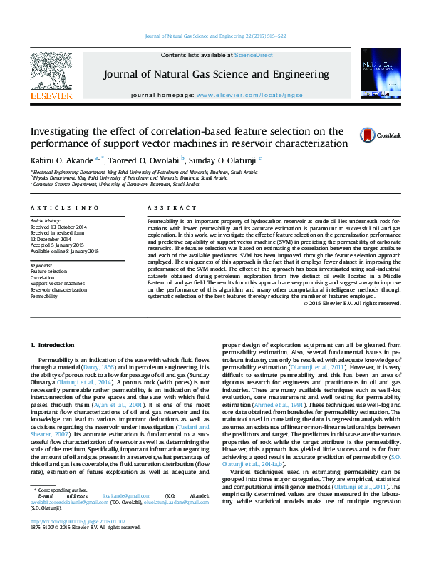 (PDF) Investigating the effect of correlation-based feature selection on the performance of ...
