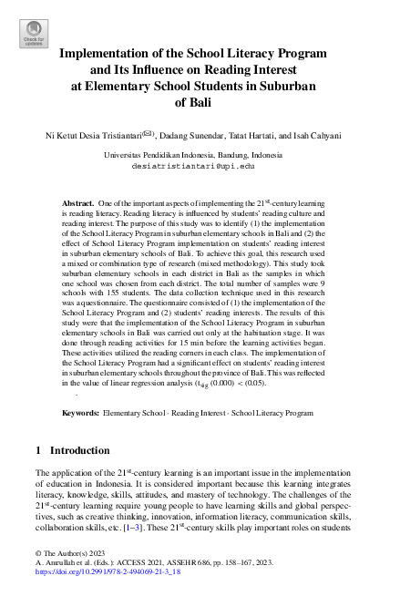 (PDF) Implementation of the School Literacy Program and Its Influence ...