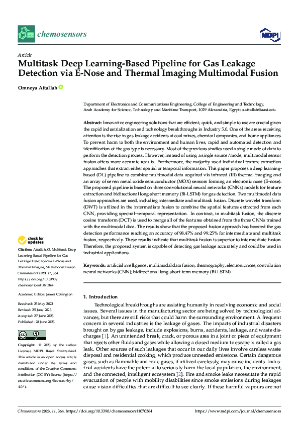 (PDF) Multitask Deep Learning-Based Pipeline for Gas Leakage Detection ...
