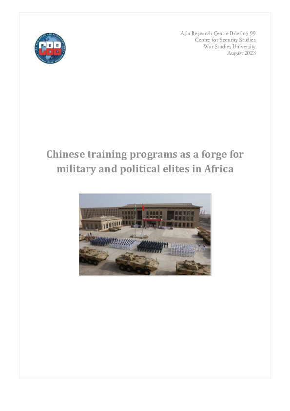 (PDF) Asia Research Centre Brief 99: Chinese training programs as a ...