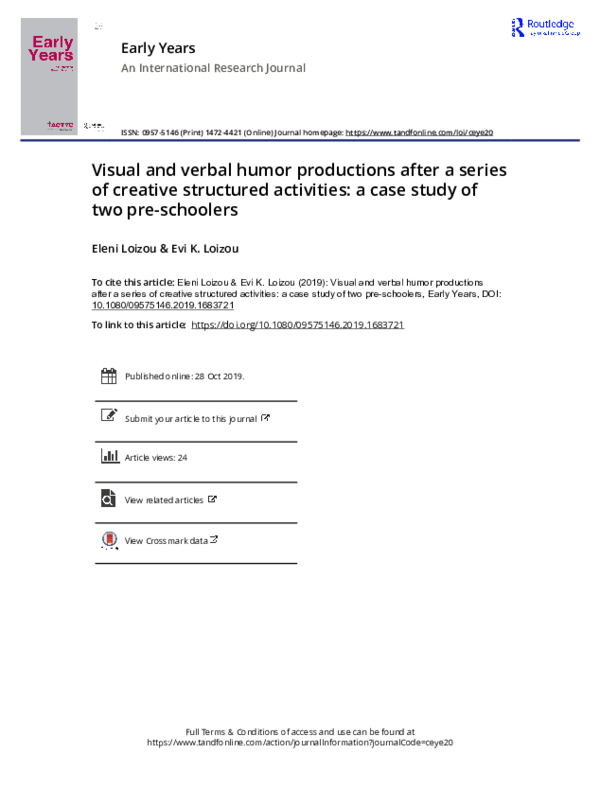 (PDF) Visual and verbal humor productions after a series of creative ...