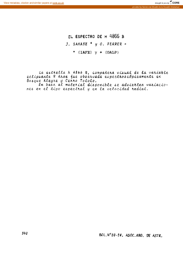 (PDF) El espectro de H 4866 B