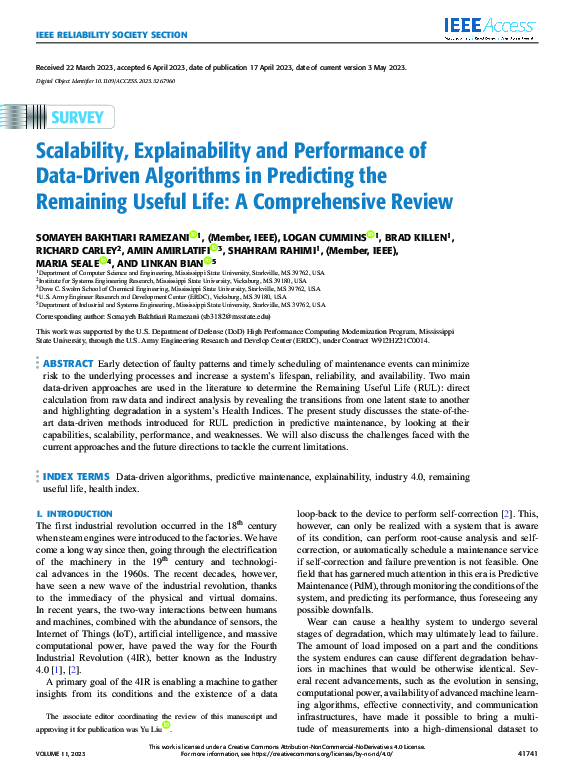 Pdf Scalability Explainability And Performance Of Data Driven Algorithms In Predicting The
