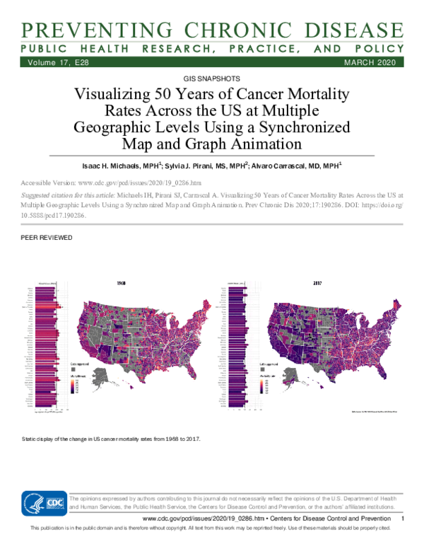 (PDF) Visualizing 50 Years of Cancer Mortality Rates Across the US at ...