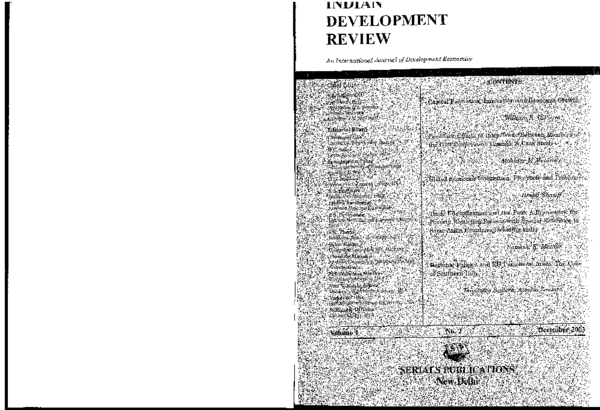 (PDF) Indian Development Review
