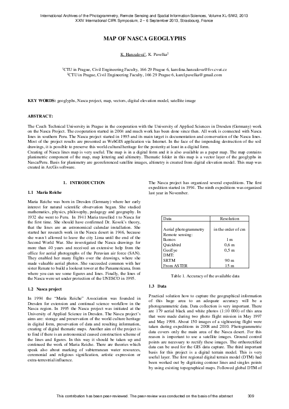 (PDF) Map of Nasca Geoglyphs