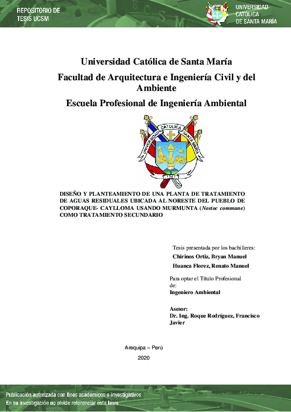 (PDF) Diseño y planteamiento de una planta de tratamiento de aguas ...