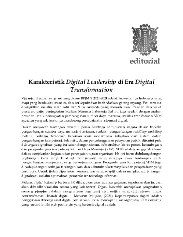 (PDF) Karakteristik Digital Leadership di Era Digital Transformation