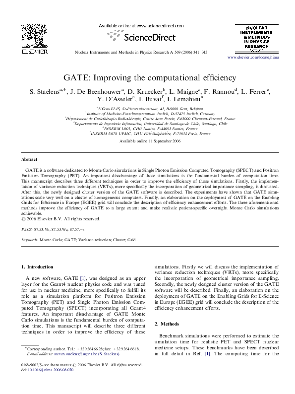 (PDF) GATE: Improving the computational efficiency