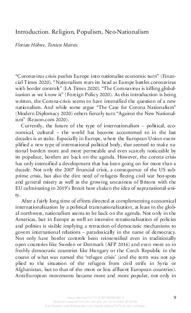 (PDF) Introduction. Religion, Populism, Neo-Nationalism