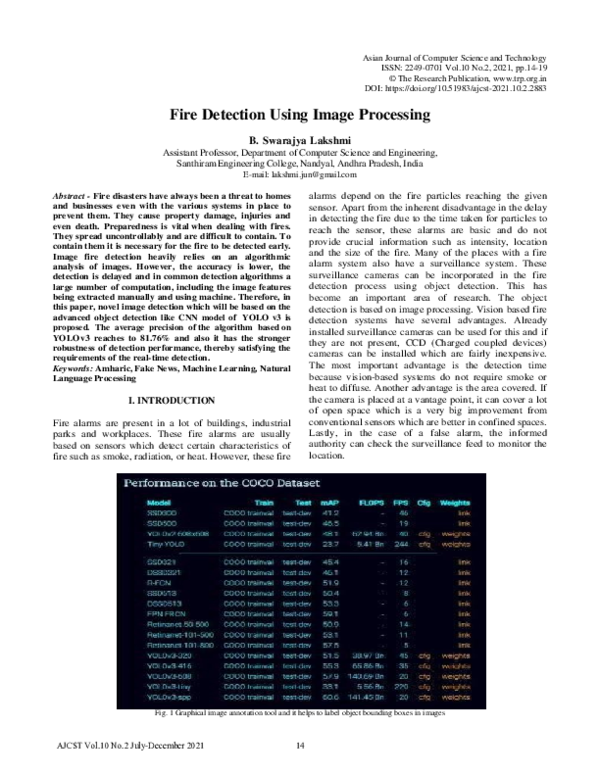 (PDF) Fire Detection Using Image Processing