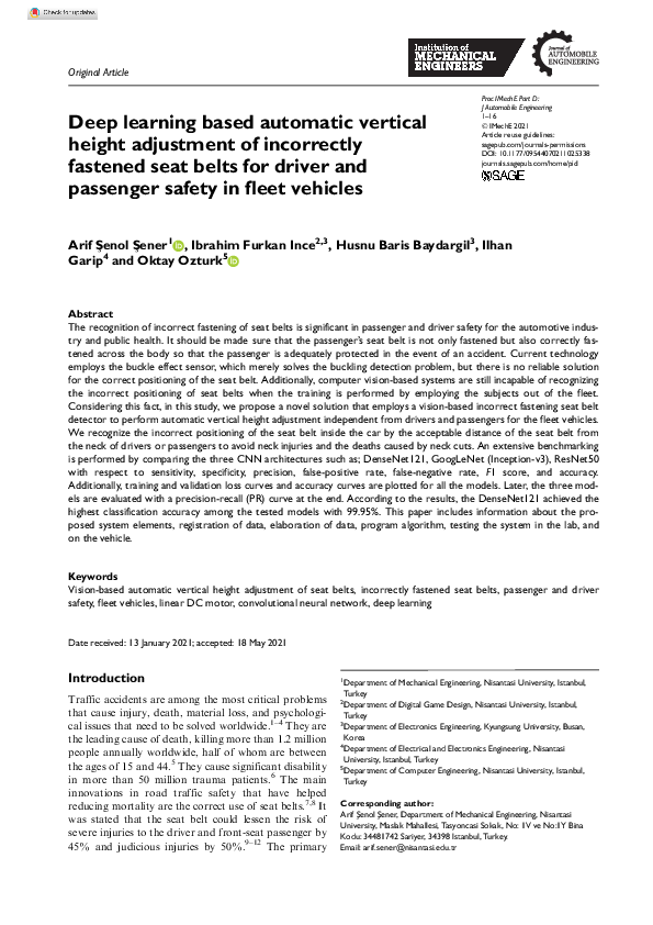 (PDF) Deep learning based automatic vertical height adjustment of incorrectly fastened seat ...