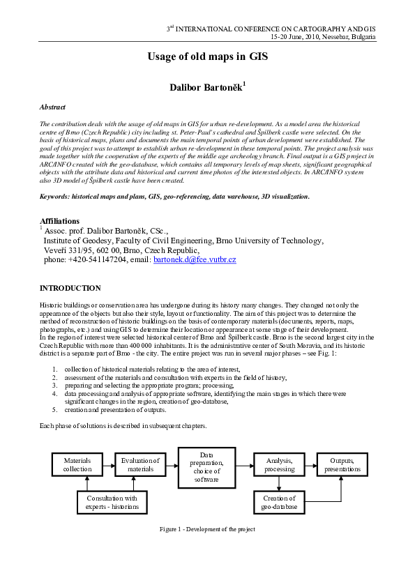 (PDF) Usage of old maps in GIS