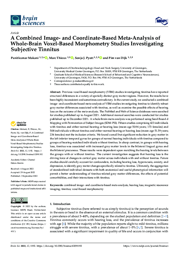 (PDF) A Combined Image- and Coordinate-Based Meta-Analysis of Whole ...