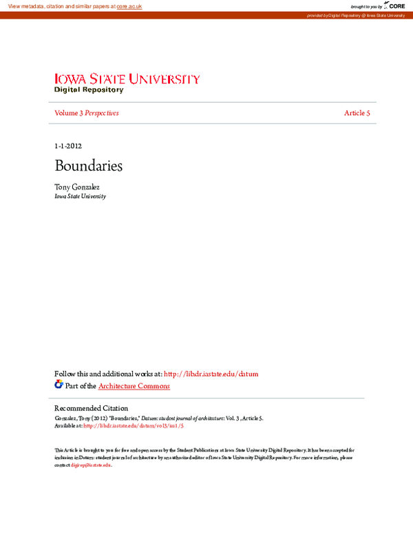(PDF) Boundaries