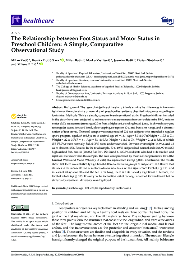 (PDF) The Relationship between Foot Status and Motor Status in ...