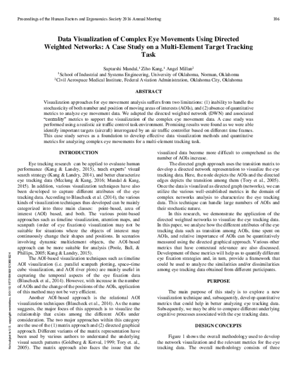 (PDF) Data Visualization of Complex Eye Movements Using Directed ...
