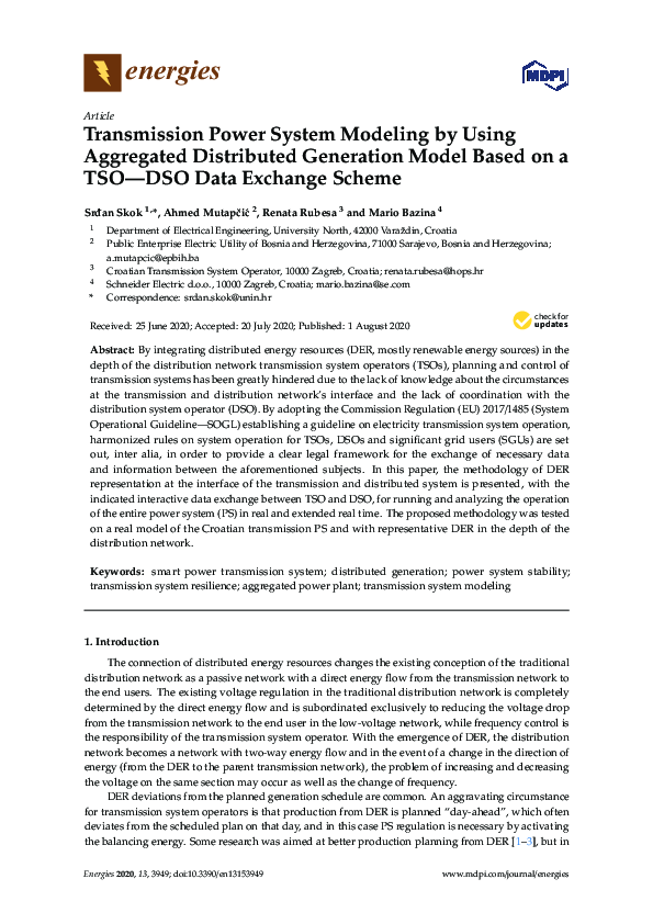 (PDF) Transmission Power System Modeling by Using Aggregated ...
