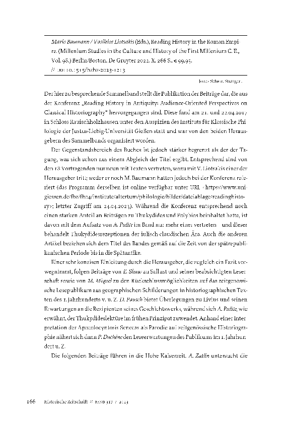(PDF) Review: Mario Baumann / Vasileios Liotsakis (Eds.), Reading ...