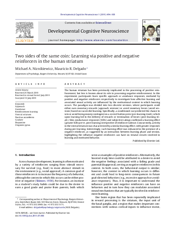 (PDF) Two sides of the same coin: Learning via positive and negative ...